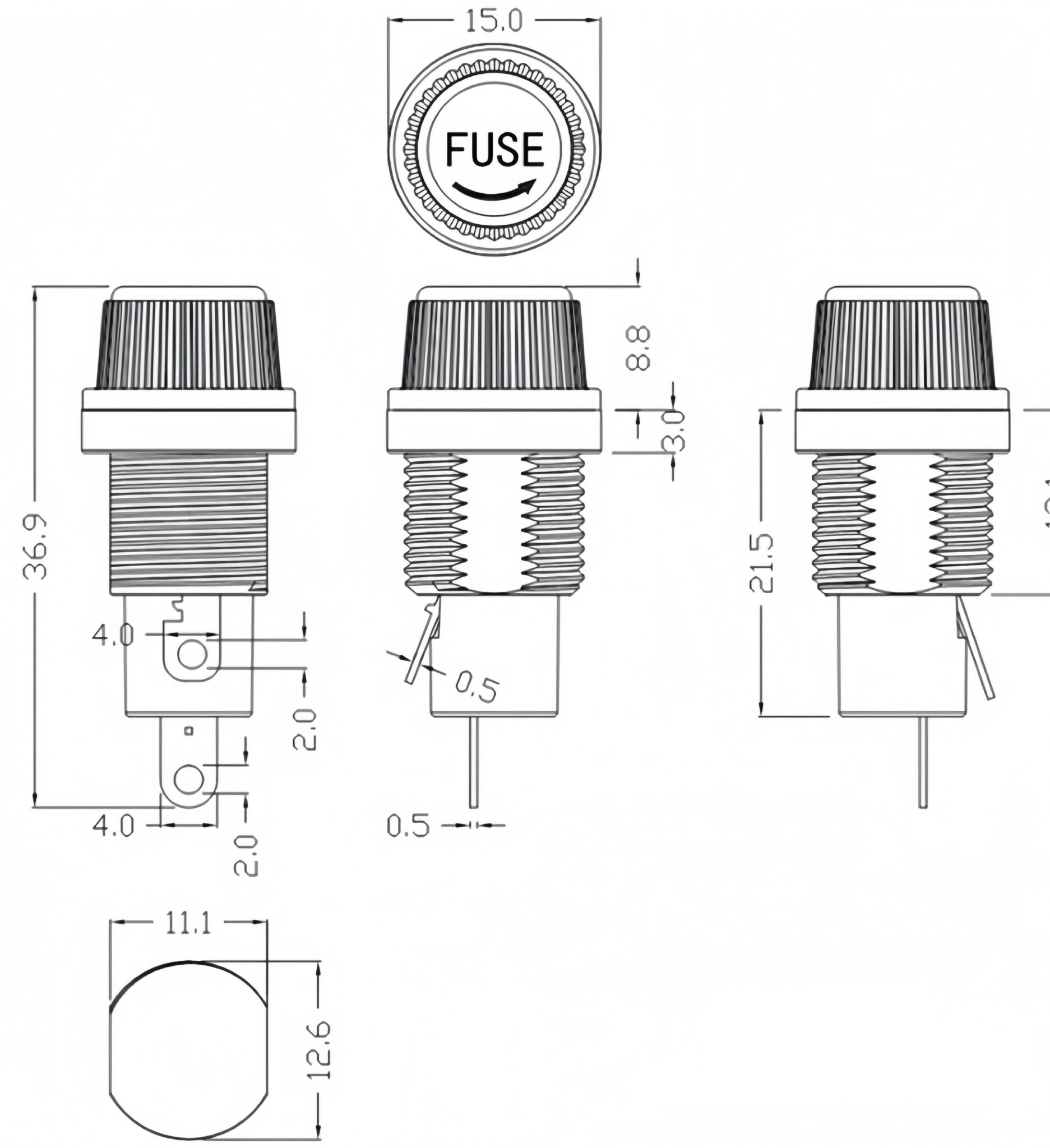 Panel Fuse holder types - GFEFUSES